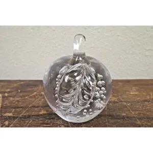 Unbranded | Accents | Vintage Hand Made Crystal Apple Paperweight ...